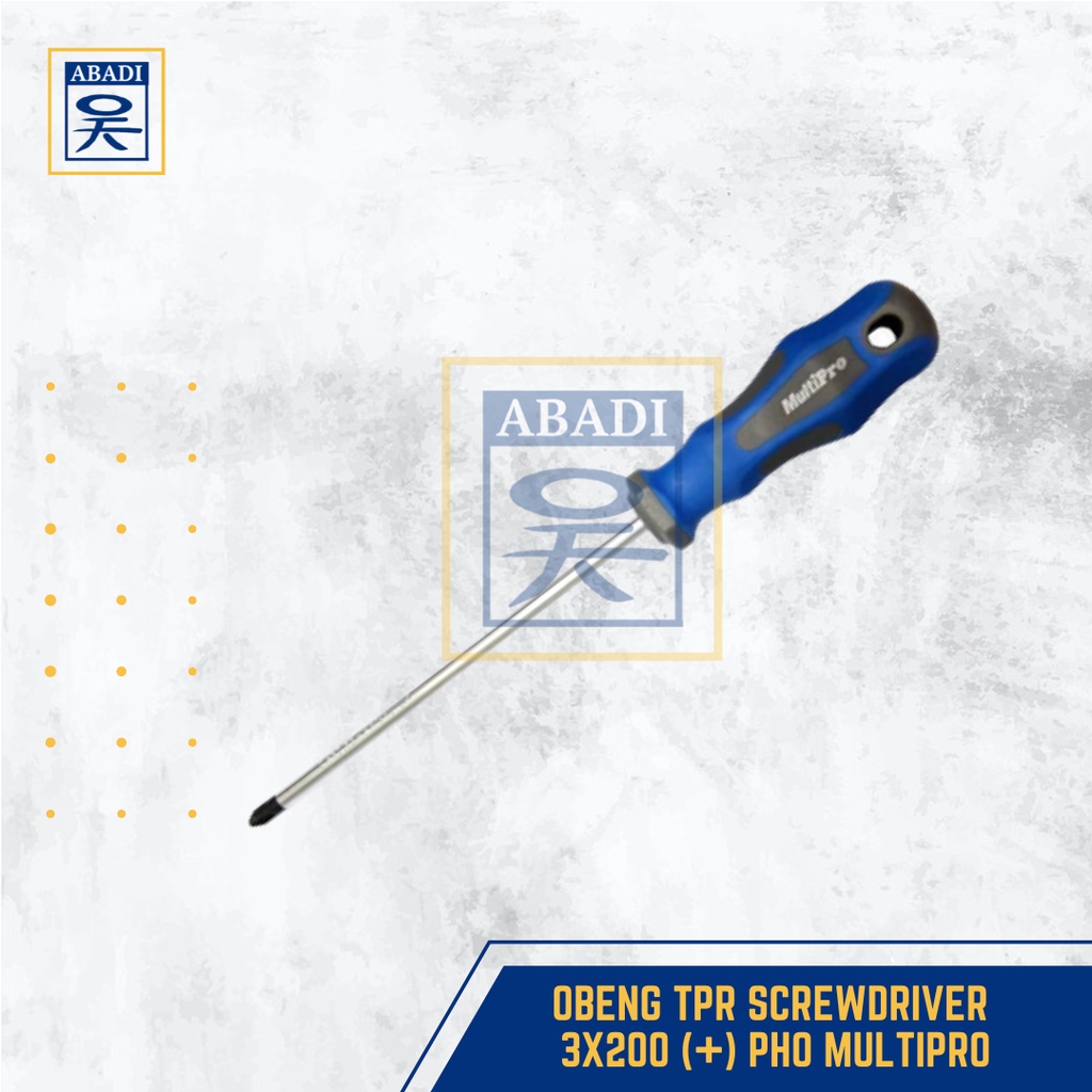 Jual OBENG TPR SCREWDRIVER 3X200 (+) PH0 MULTIPRO | Shopee Indonesia