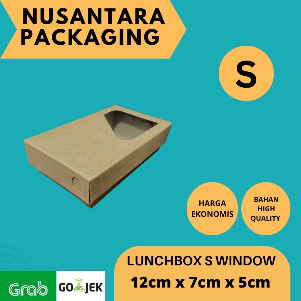 Jual PAPER LUNCHBOX S WINDOW / JENDELA FULL LAMINASI BAHAN KRAFT ...