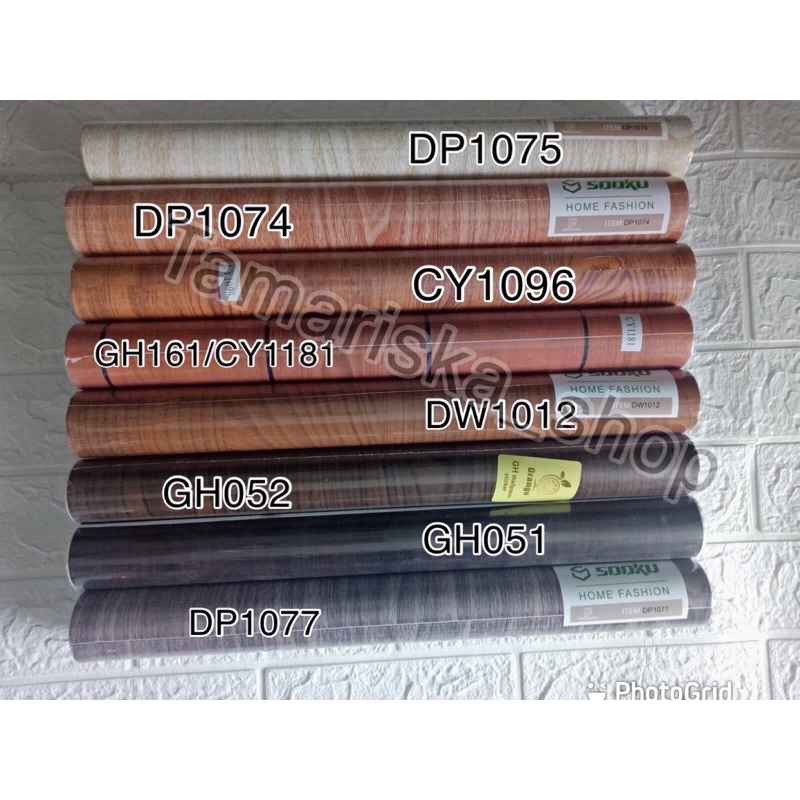 Jual wall sticker motif kayu stiker furniture mebel 45cmX8meter ...