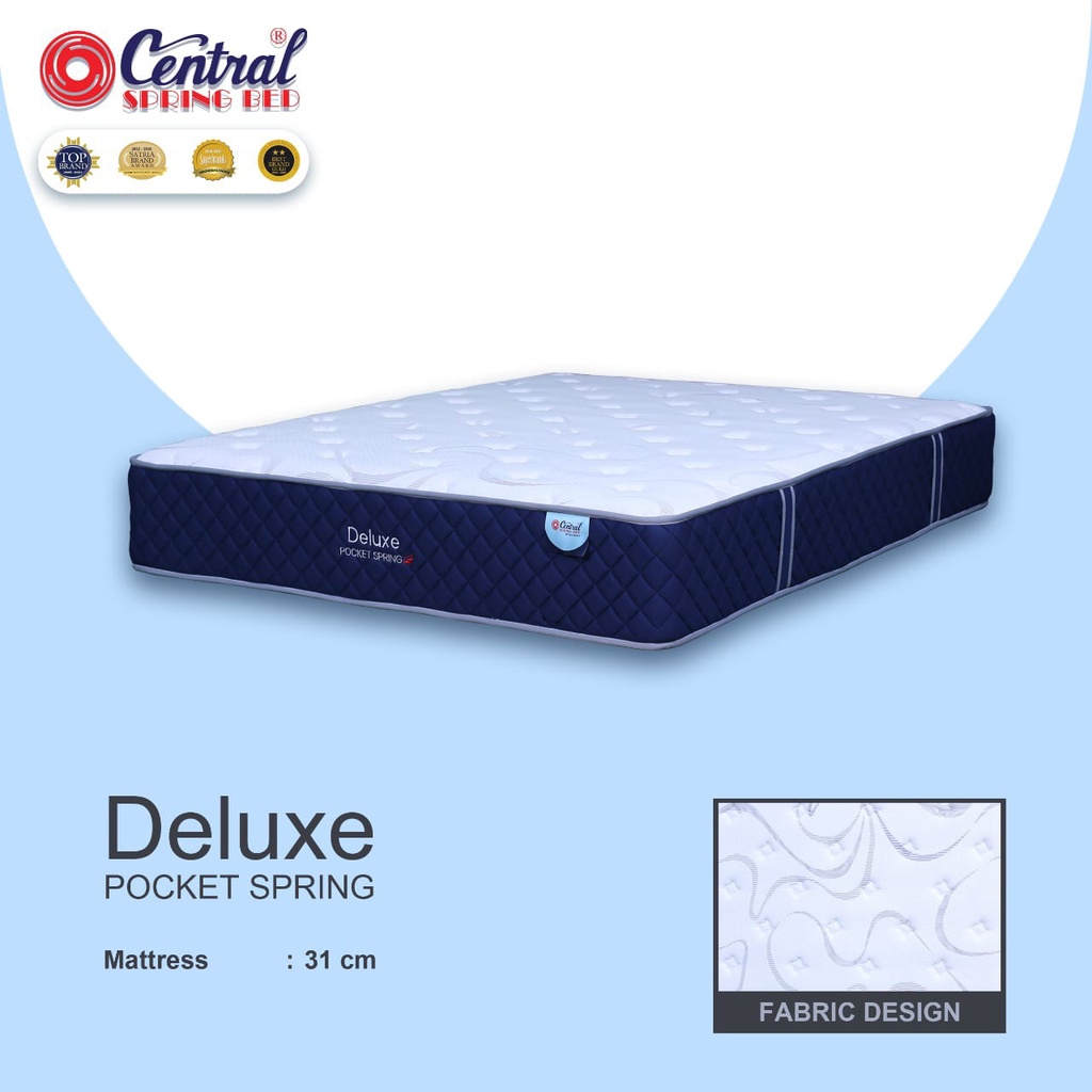 Jual Kasur Spring Bed Central Deluxe Pocket Springs | Shopee Indonesia