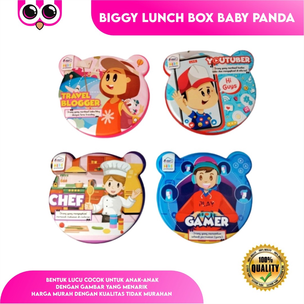 Jual BIGGY LUNCH BOX BABY PANDA TEMPAT BEKAL MAKAN ANAK / LUNCHBOX SOUVENIR | Shopee Indonesia
