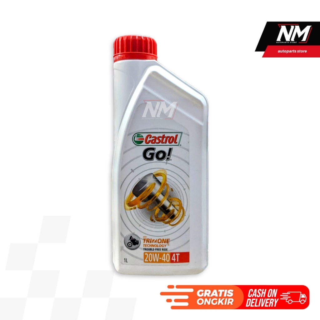 Jual Oli Motor Castrol Go 4T 1000 ml SAE 20W-40 | Shopee Indonesia