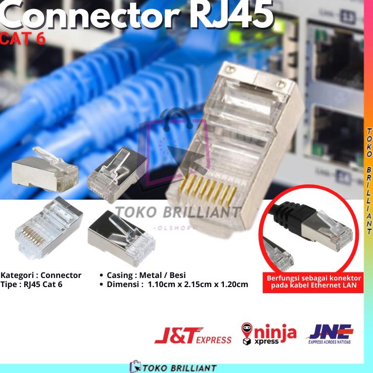 Jual Pasti Update Konektor RJ45 Cat6 Connector Original 50 pcs / 100 ...