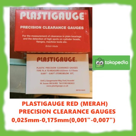 Jual Plasti gauge red plastigauge plastic gauge merah 0.025-0.175MM ...
