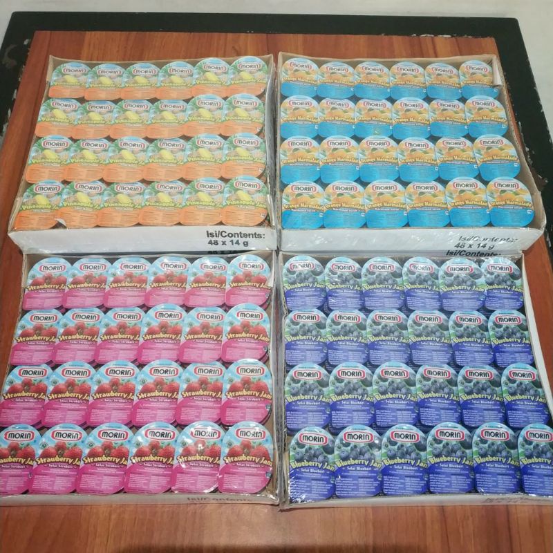 Jual selai morin portion pack 14 gram isi 24 pcs varian mix | Shopee Indonesia