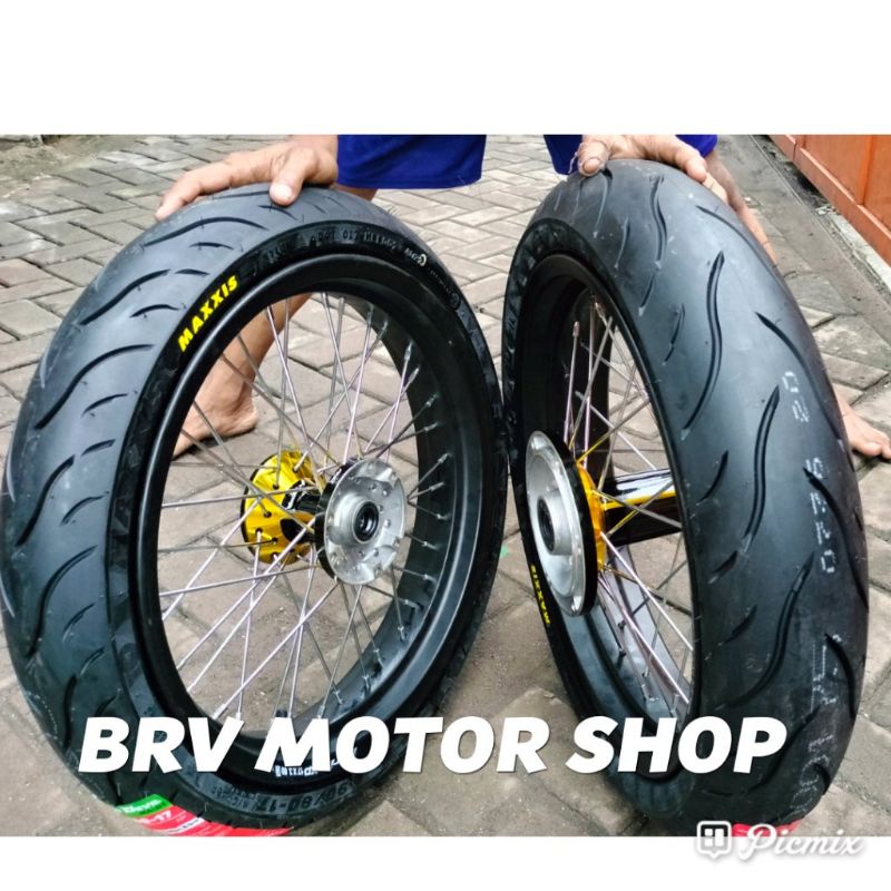 Jual Super Moto Yamaha Wr155 Ukuran 300-350-17 Am 300-250-17 Tromol ORI ...