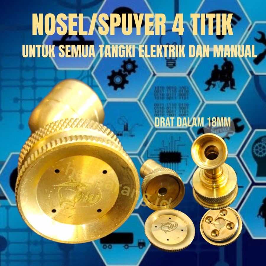 Jual Spuyer lubang 1 dan 4 nosel nozzle nozel sprayer elektrik | Shopee ...