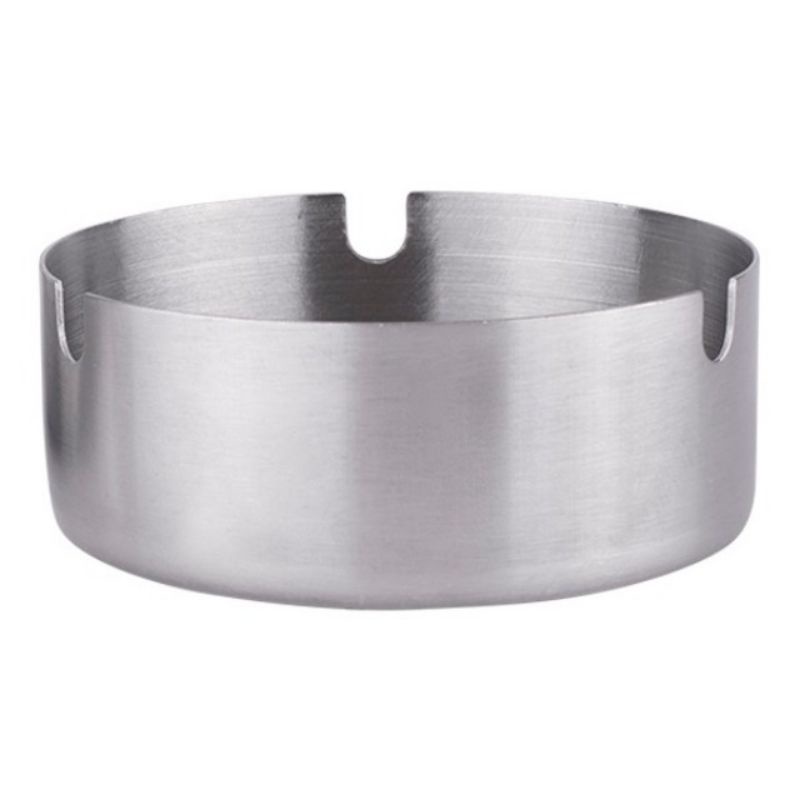 Jual Asbak Stainless Cafe Tebal Bulat POLOS 8cm asbak besi polos 3 ...