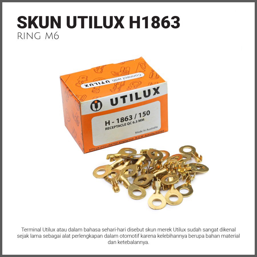 Jual 28modified - Utilux Terminal Skun Utilux Ring Gepeng Baut 10 M6 ...
