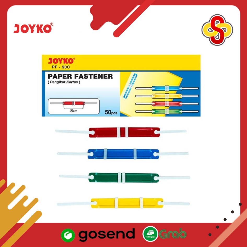 Jual Paper Fastener / Acco / Pengikat Kertas Joyko PF-50C Isi 50 pcs ...