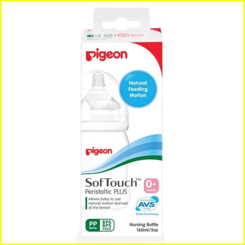 Jual Pigeon WIDE NECK PP BOTTLE 160 ml SofTouch Peristaltic Plus Nipple ...