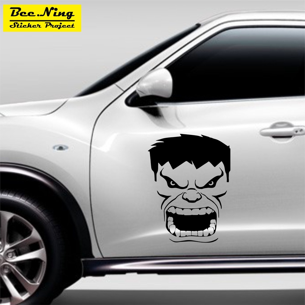 Jual STIKER PINTU MOBIL ANGRY FACE HULK 50 CM STIKER MOBIL KEREN ...