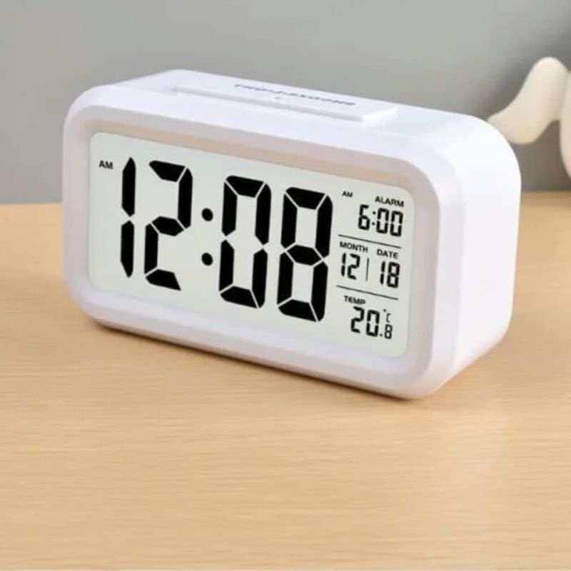 Jual Jam Meja Digital / Jam Alarm Sensor Cahaya Pintar LED | Shopee ...