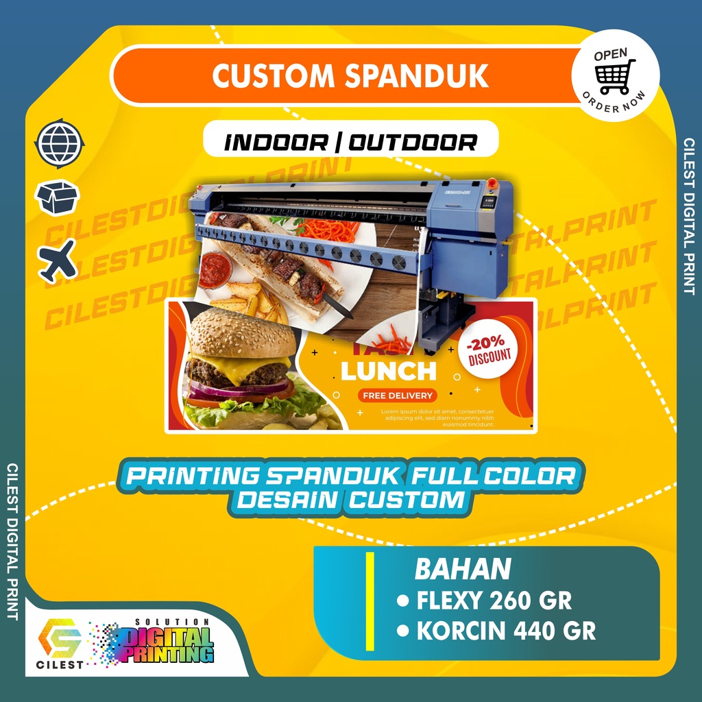 Jual COSTUM SPANDUK INDOOR ATAU OUTDOOR | Shopee Indonesia