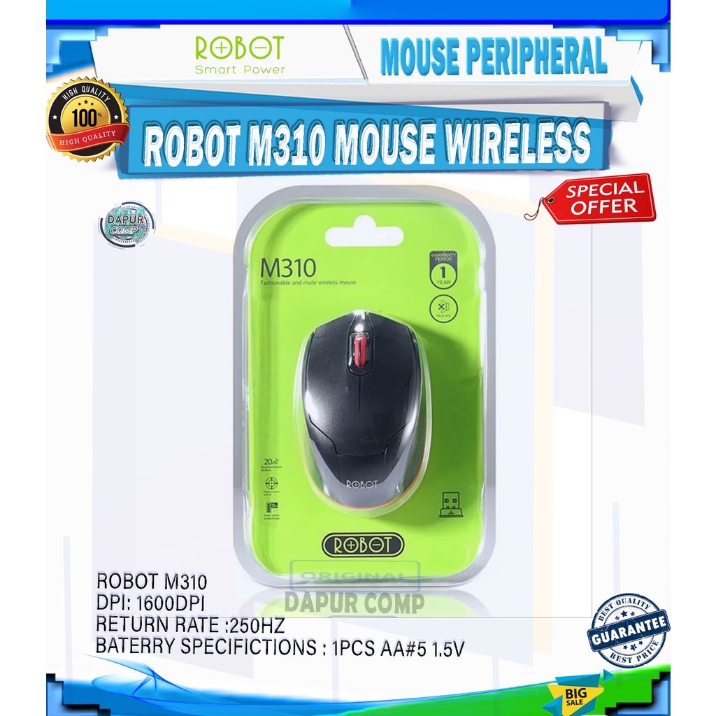 Jual MOUSE ROBOT M310 SILENT WIRELESS ORIGINAL | Shopee Indonesia