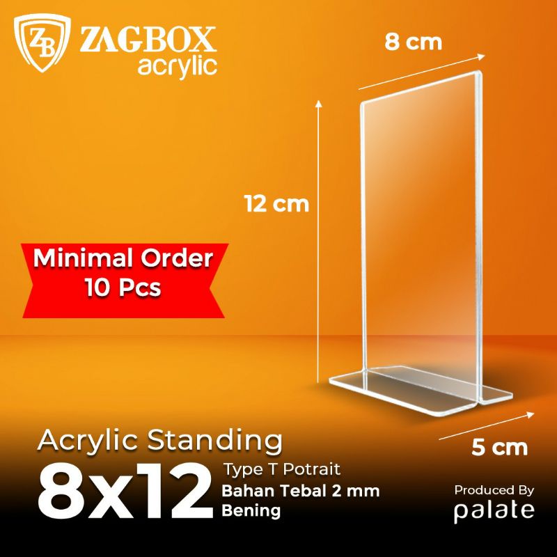 Jual Acrilyc Tend Card - Akrilik Nomor Meja Type T - Tent Mode 8cmx12cm ...