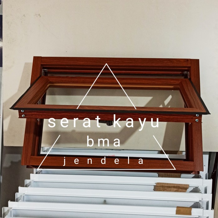 Jual JENDELA ALUMINIUM 30X60 WARNA SERAT KAYU JATI CASEMENT BOUVENLI ...