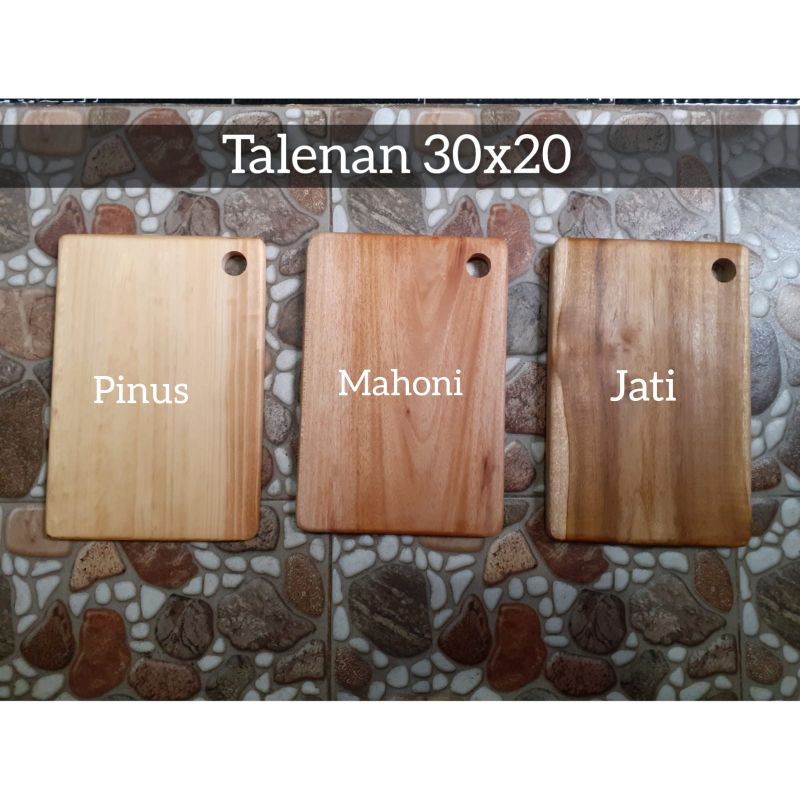 Jual Talenan Kayu Jati / Talenan Kayu Mahoni Kayu Utuh ukuran 30x20cm ...