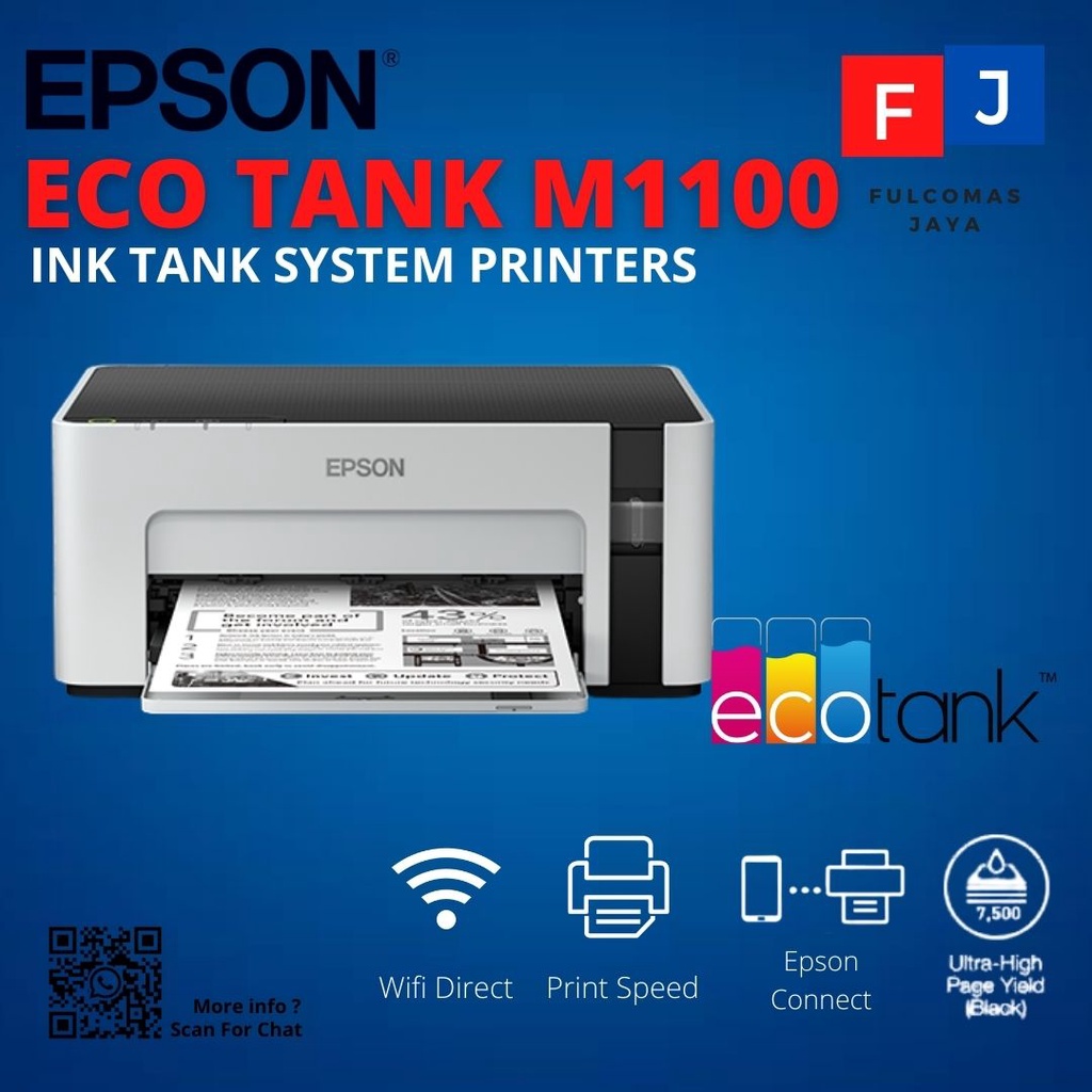 Jual Epson EcoTank Monochrome M1100 Ink Tank Printer GARANSI RESMI ...