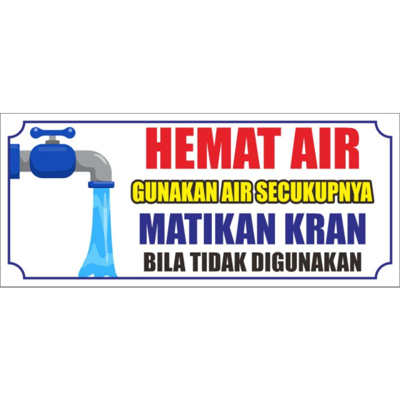 Jual STIKER HEMAT AIR UKURAN 10X23 | Shopee Indonesia