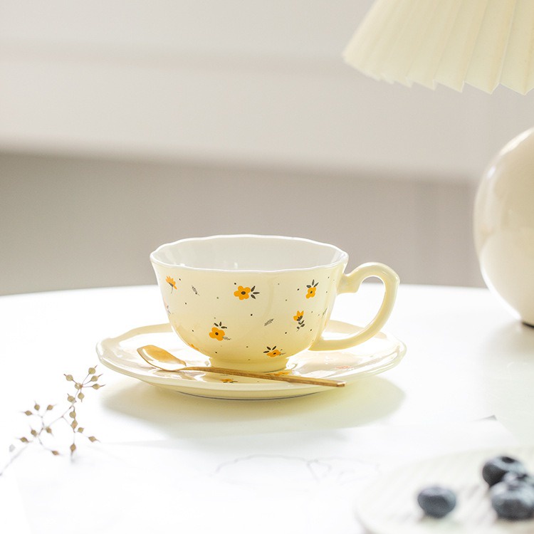 Jual Sunflower Tea Cup / Gelas Cangkir Teh Kopi Keramik Elegan ...