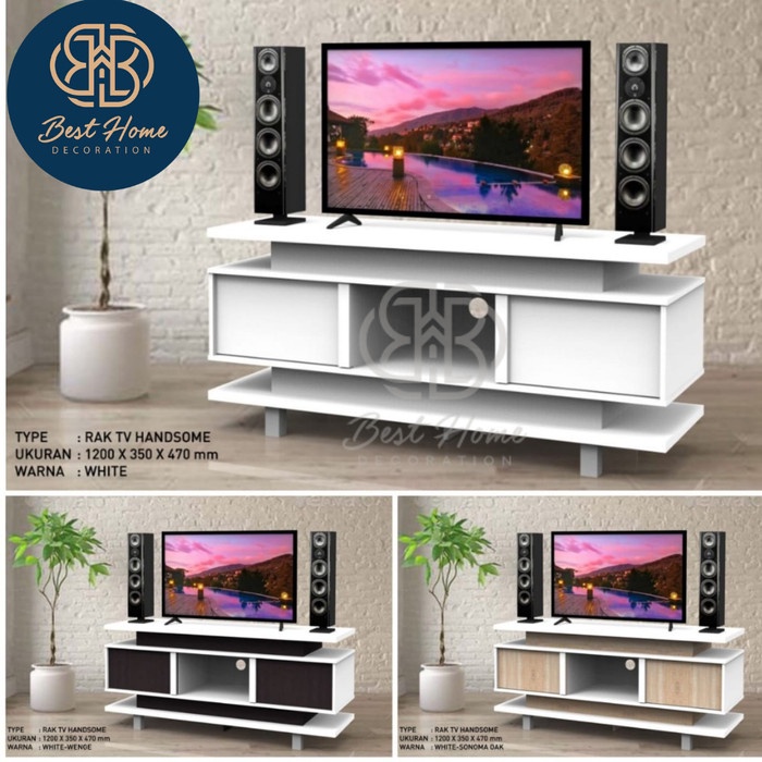 Jual Meja Tv Meja Tv Minimalis Pintu Sliding Hs120 Muat Sampai 55 Inch ...