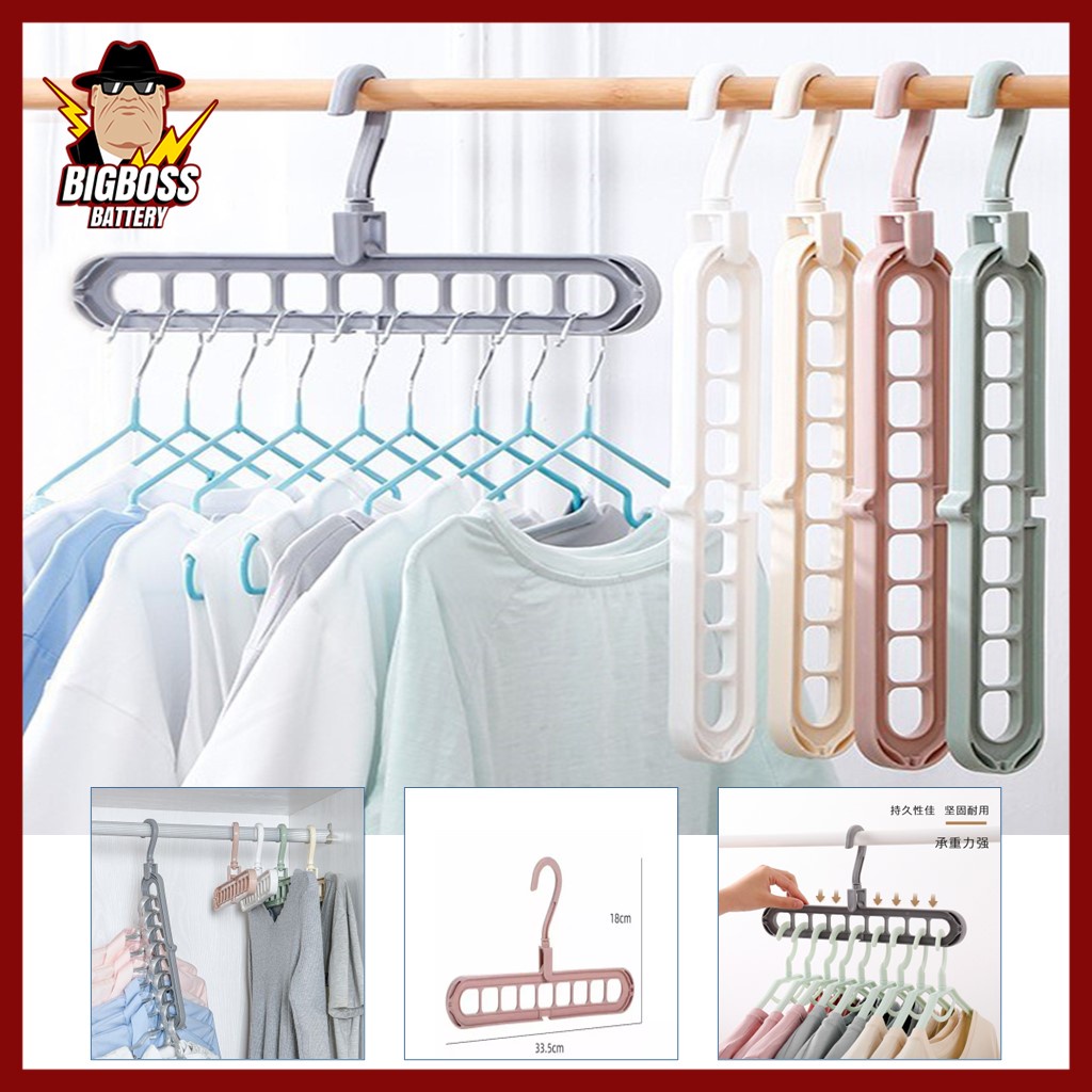Jual Magic Hanger Baju 9 in1 Multifungsi Gantungan Desain Minimalis Dilengkapi 9 lubang | Shopee ...