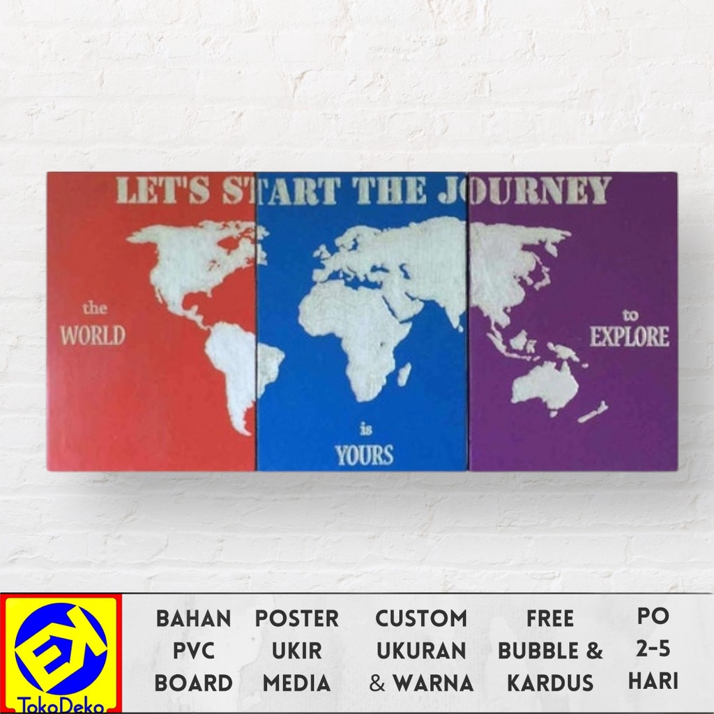 Jual Hiasan Dinding Poster Kayu Panel Peta Dunia | Shopee Indonesia