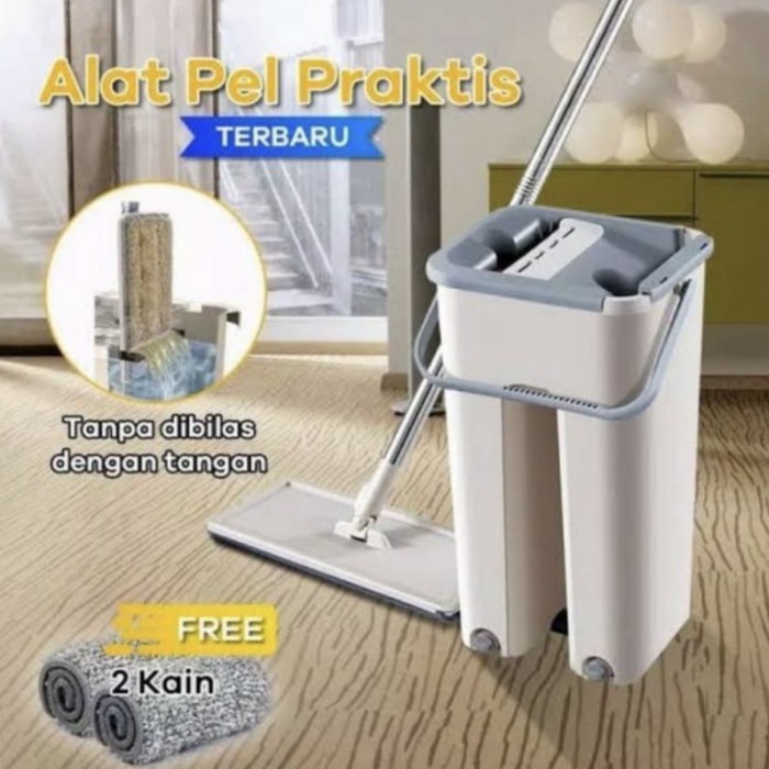 Jual ALAT PEL LANTAI ULTRA MOP DENGAN EMBER OTOMATIS KAIN PEL PEMBERSIH | Shopee Indonesia
