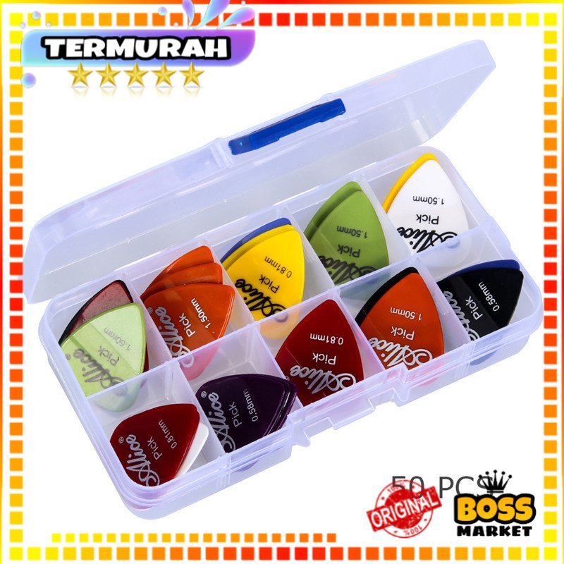 Jual Alice Pick Gitar Akustik 50 PCS - A011A - Multi-Color Alat Pick ...