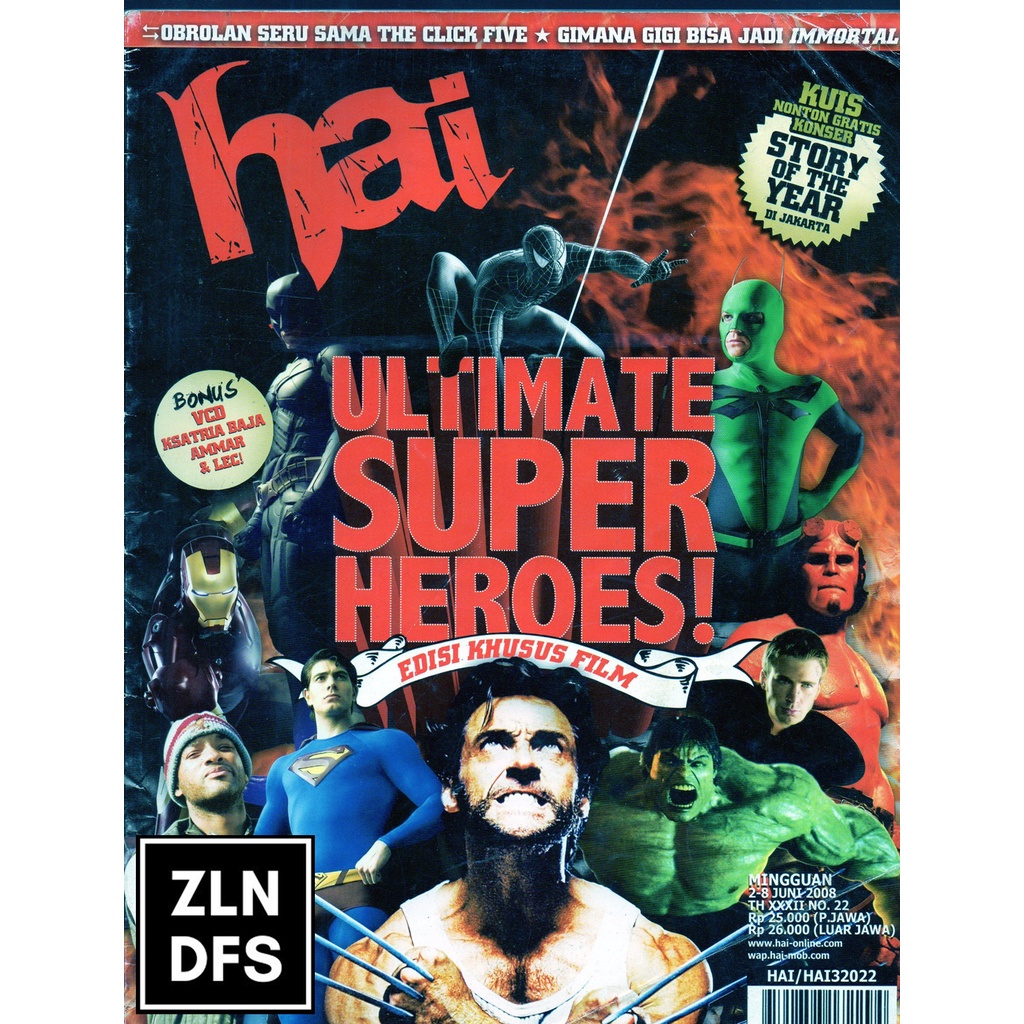 Jual Majalah HAI Edisi Juni 2008 Cover SUPERHERO | Shopee Indonesia