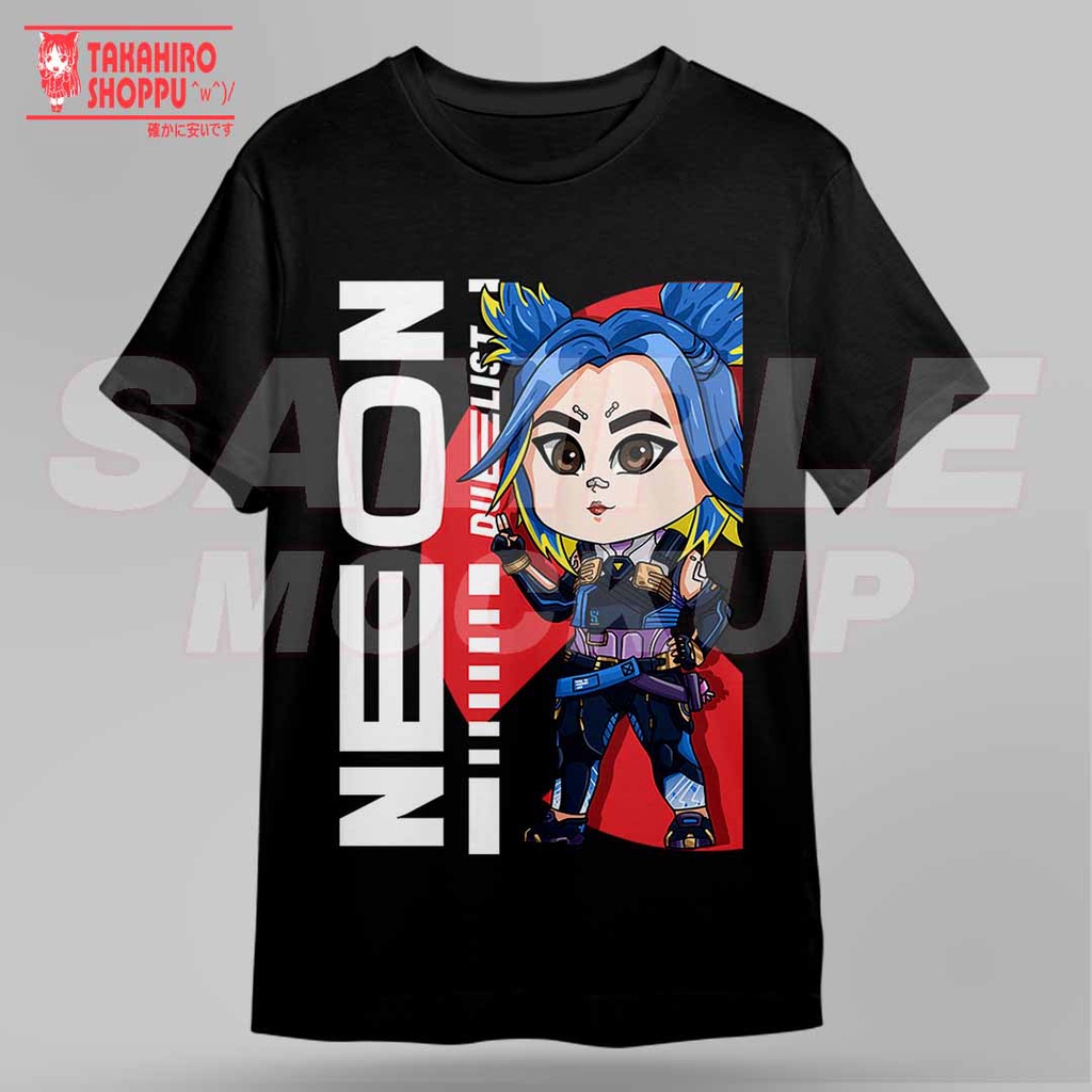 Jual Baju Kaos anime VALORANT CHIBI - NEON PRINT DTF | Shopee Indonesia