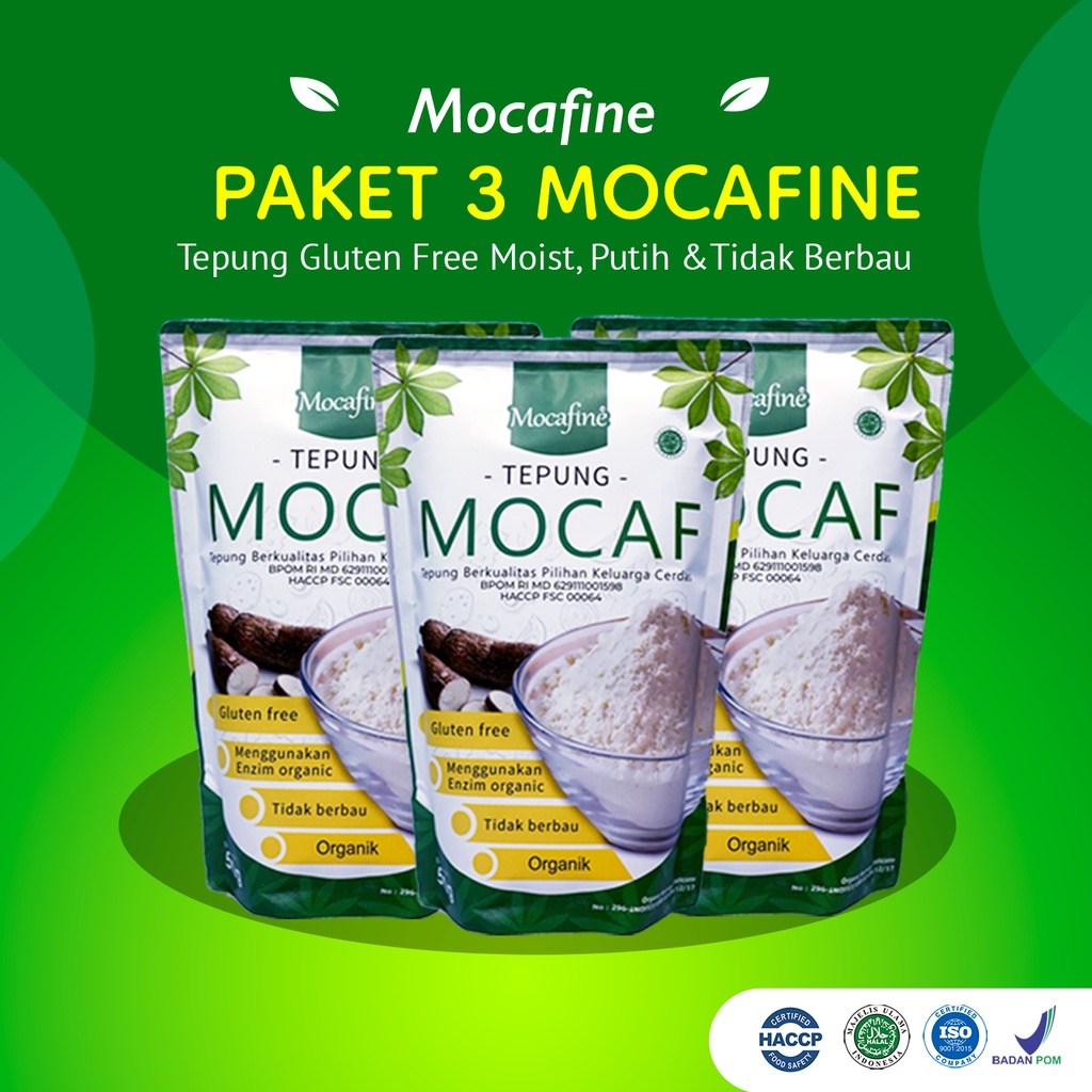 Jual [Paket Hemat] Mocafine Tepung Mocaf - Gluten Free - Organik - 3 ...
