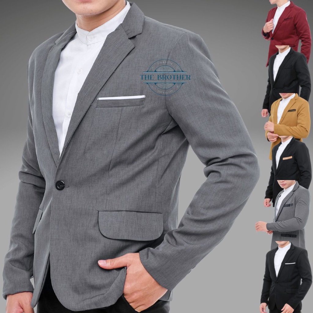 Jual Blazer Pria Casual Slim Fit Korea Style Kekinian Original Import ...