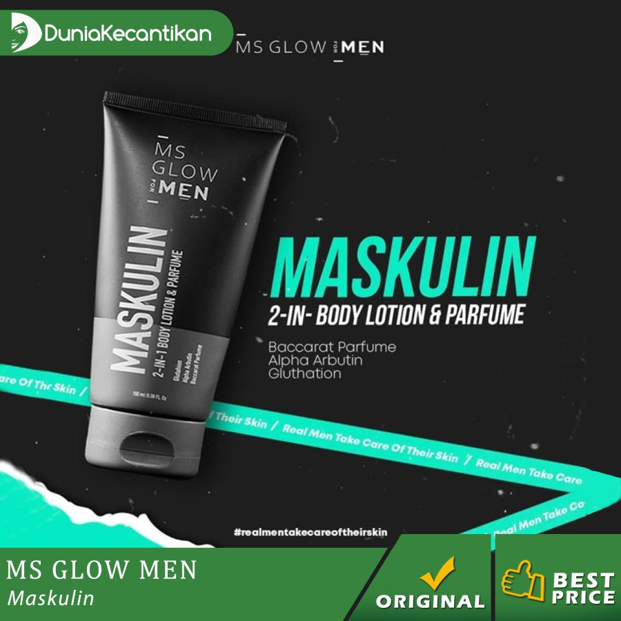 Jual Maskulin MS Glow Men Body Lotion 2 in 1 Parfum Original Murah ...