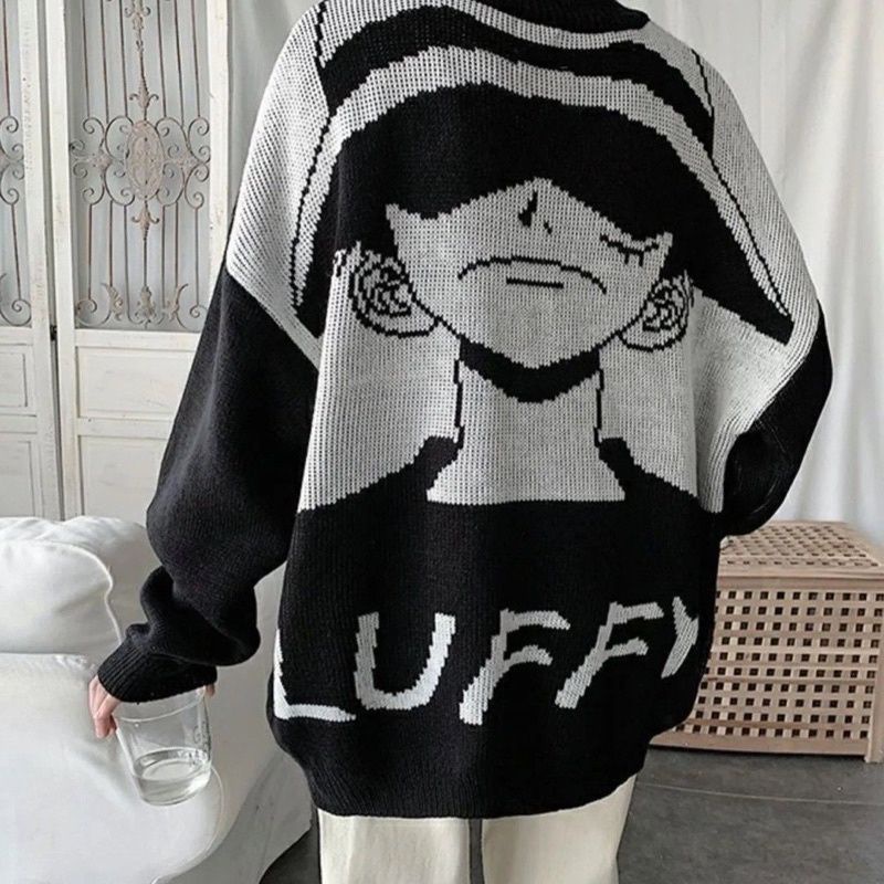 Jual Moonkey D Luffy Sweater Rajut Streetwear Vintage Style Knitting ...