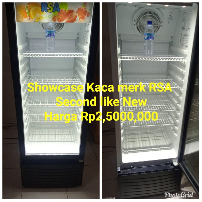 Jual Showcase Kaca / Lemari Es Kaca second like new merk RSA | Shopee ...