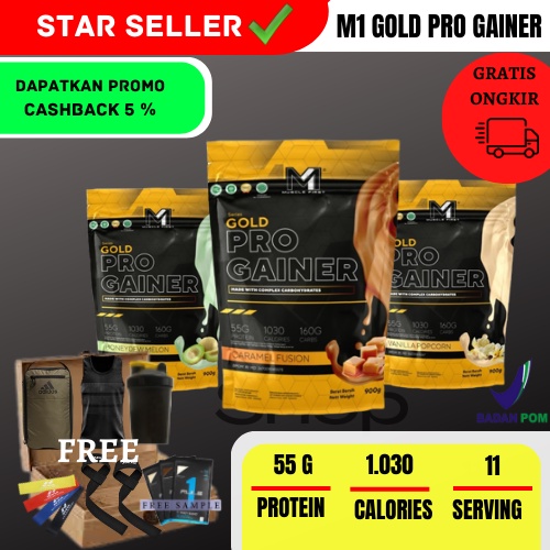 Jual M1 MUSCLE FIRST GOLD PRO GAINER 2 lbs 6 lbs / MUSCLEFIRST WEIGHT ...