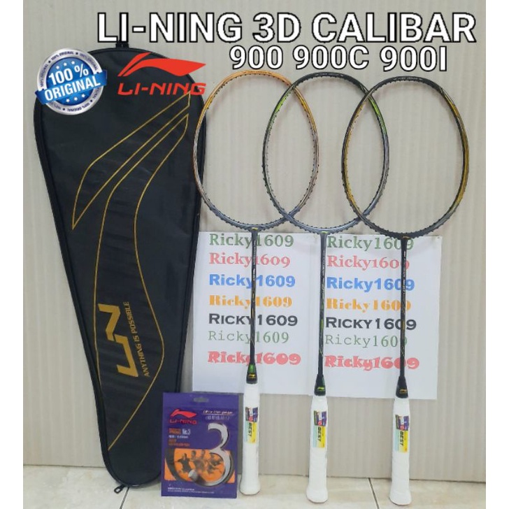 Jual RAKET BADMINTON LINING 3D CALIBAR 900 - 900C - 900I - 900B ...