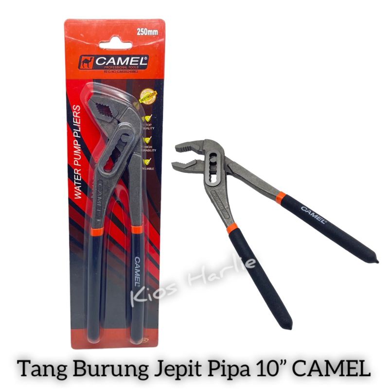 Jual tang burung jepit pipa 10in, tang jepit pipa camel, tang buaya ...