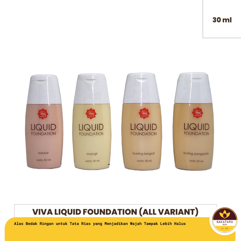 Jual VIVA LIQUID FOUNDATION UKURAN 30ML (ALAS BEDAK VIVA) | Shopee Indonesia