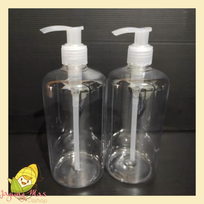 Jual Botol Pump botol isi ulang sabun cair 500ml bening | Shopee Indonesia