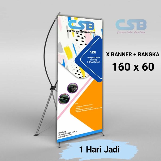 Jual [BISA COD] Cetak Spanduk, Banner X Banner 160 x 60 plus Besi ...
