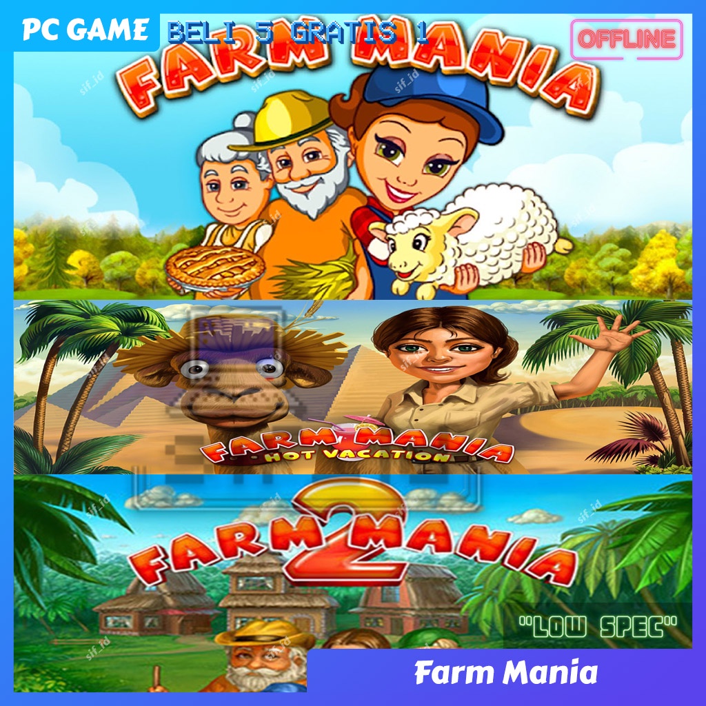 Jual Farm Mania - Farm Mania 2 - Farm Mania 3 Hot Vacation - Koleksi ...