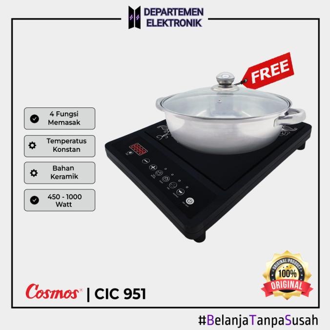 Jual KOMPOR INDUKSI COSMOS 4 IN 1 / COSMOS CIC 951 [FREE PANCI STAINLESS] | Shopee Indonesia