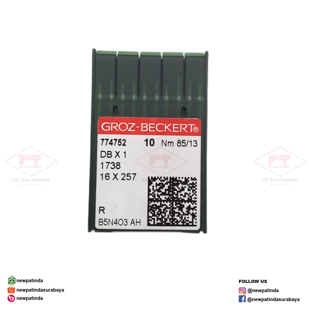 Jual DB x 1 merk Groz Beckert jarum mesin jahit lurus jarum 1 high speed industri | Shopee Indonesia