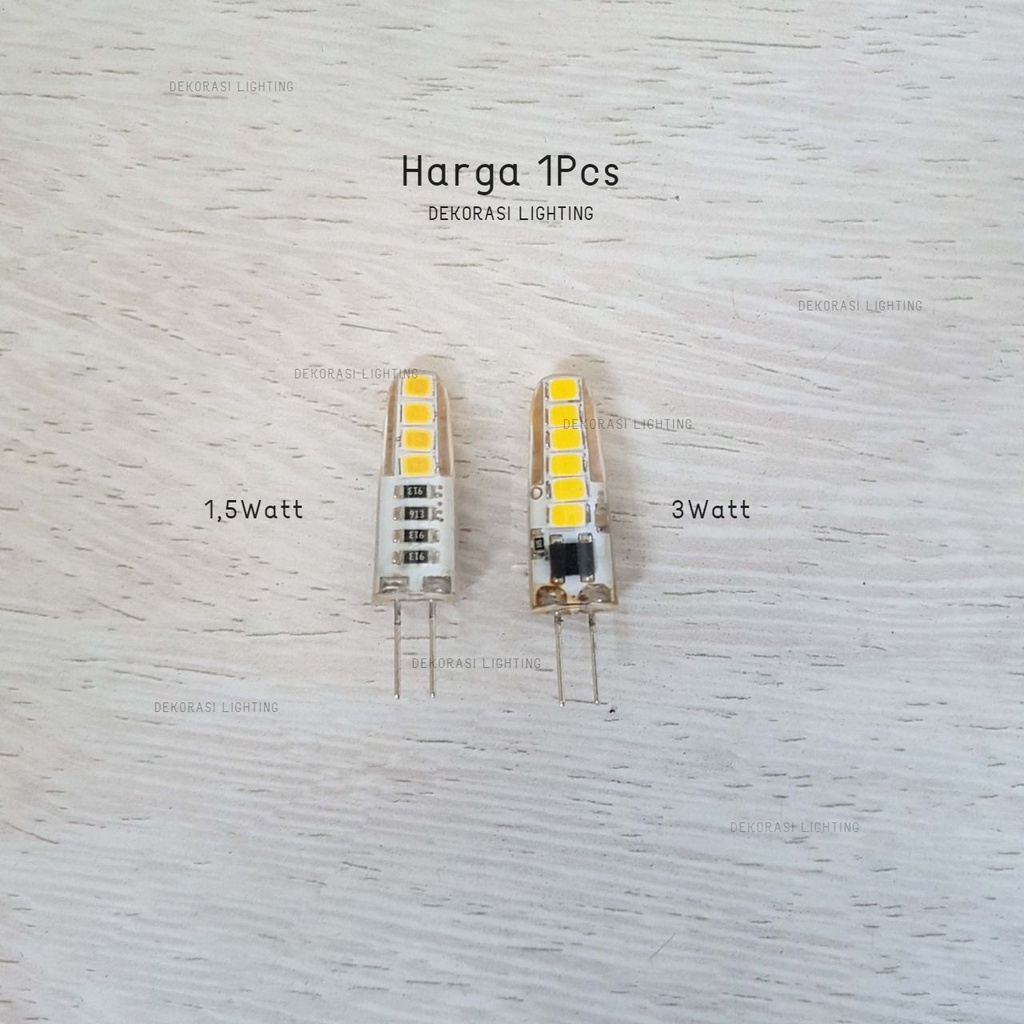 Jual Lampu kacang led smd 3w 1.5w G4 mr16 220volt kaki tusuk dekorasi ...