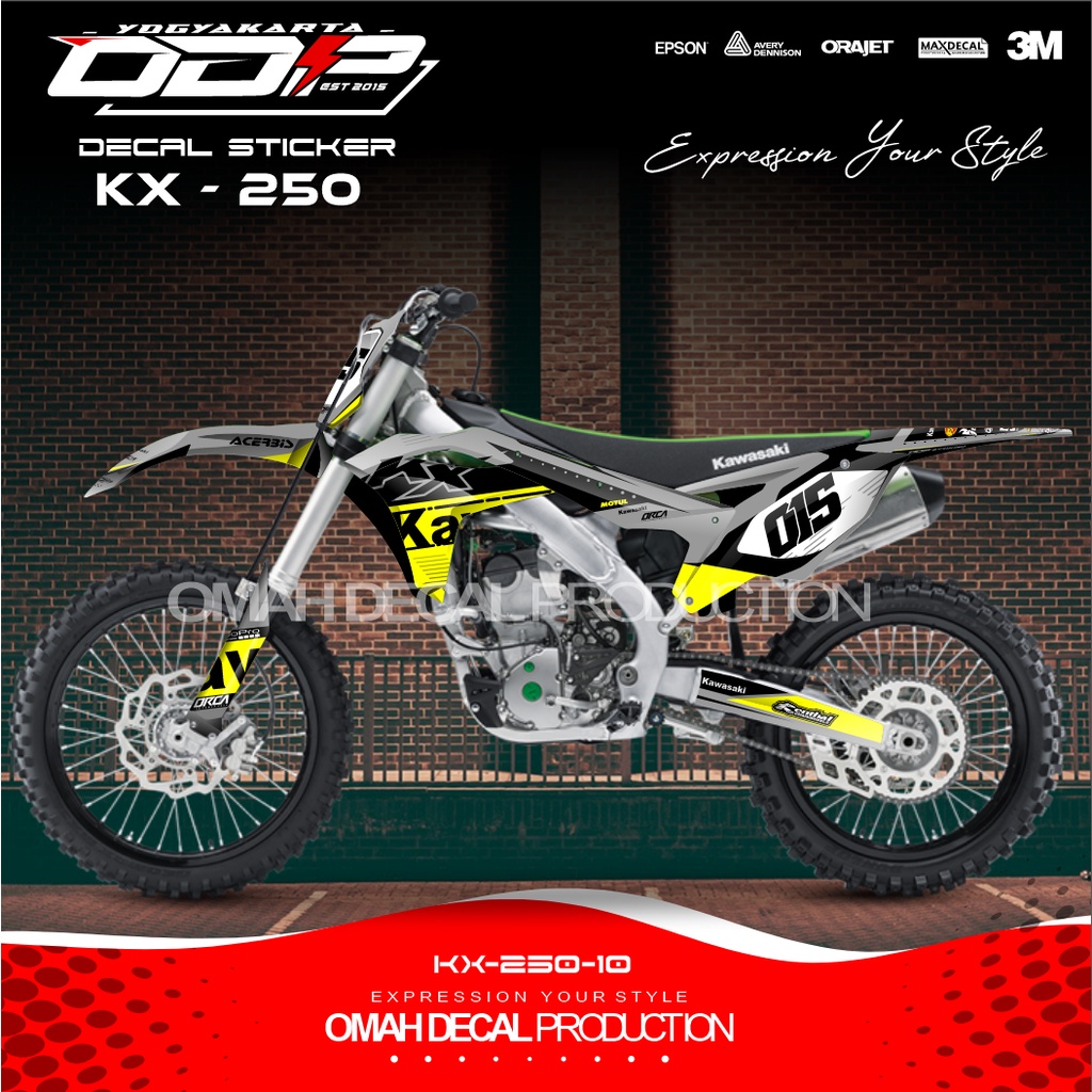 Jual DECAL KX 250 FULL BODY DEKAL STIKER MOTOR KUALITAS 100% ASLI HARGA ...