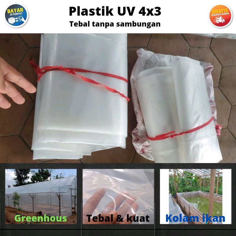 Jual Plastik UV 200micron ukuran 4x3 Meter serbaguna | Shopee Indonesia