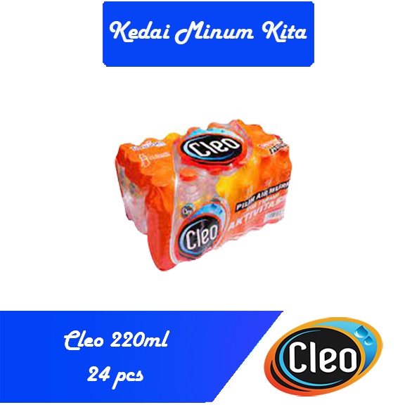Jual Cleo Pure Water 220ml Pack (24 botol) | Shopee Indonesia